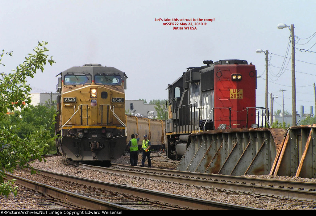 mSSPR * UP 6640 drops patch Gp60 2057 at Butler.